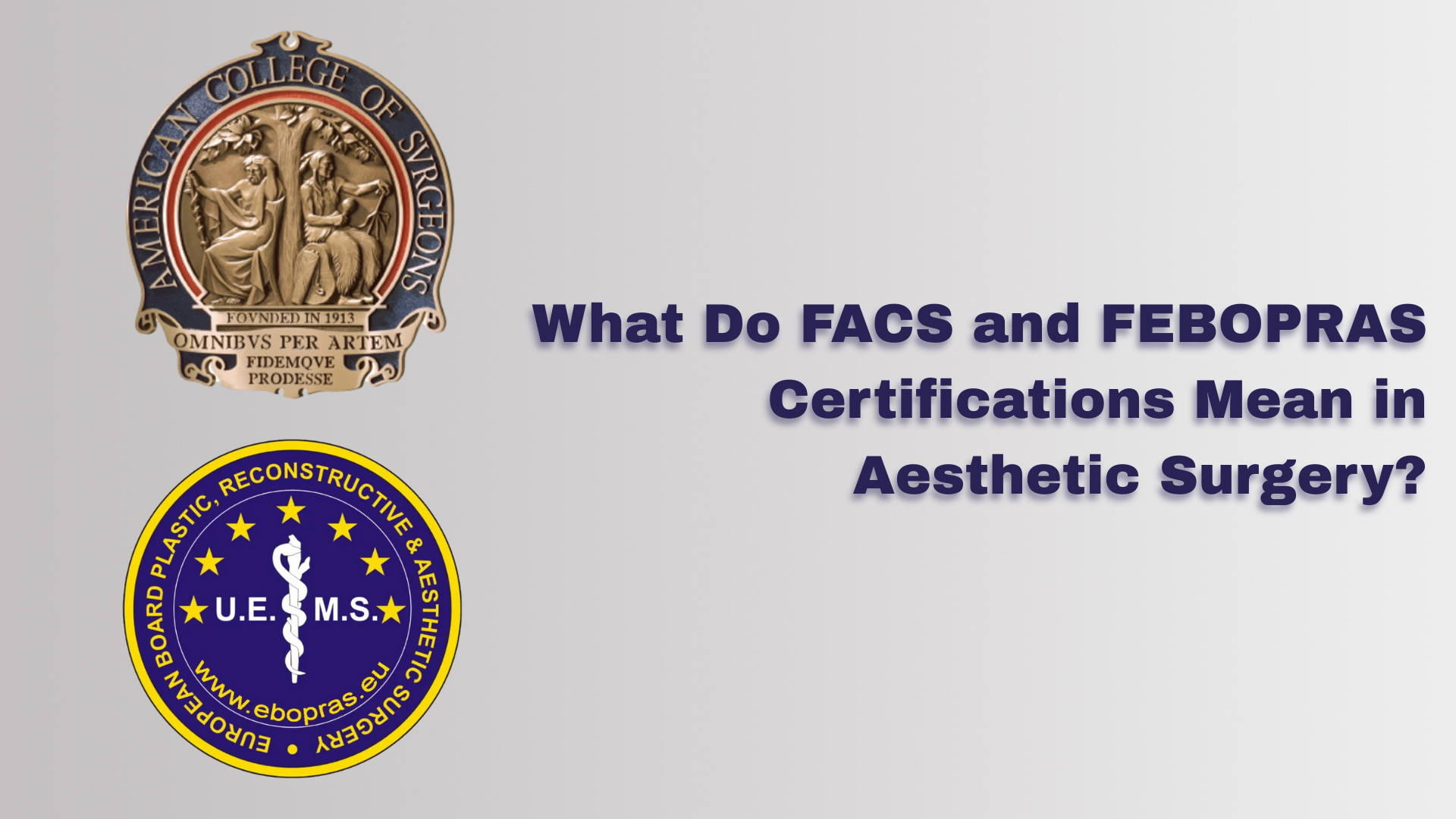 What Do FACS and FEBOPRAS Certifications Mean in Aesthetic Surgery ...