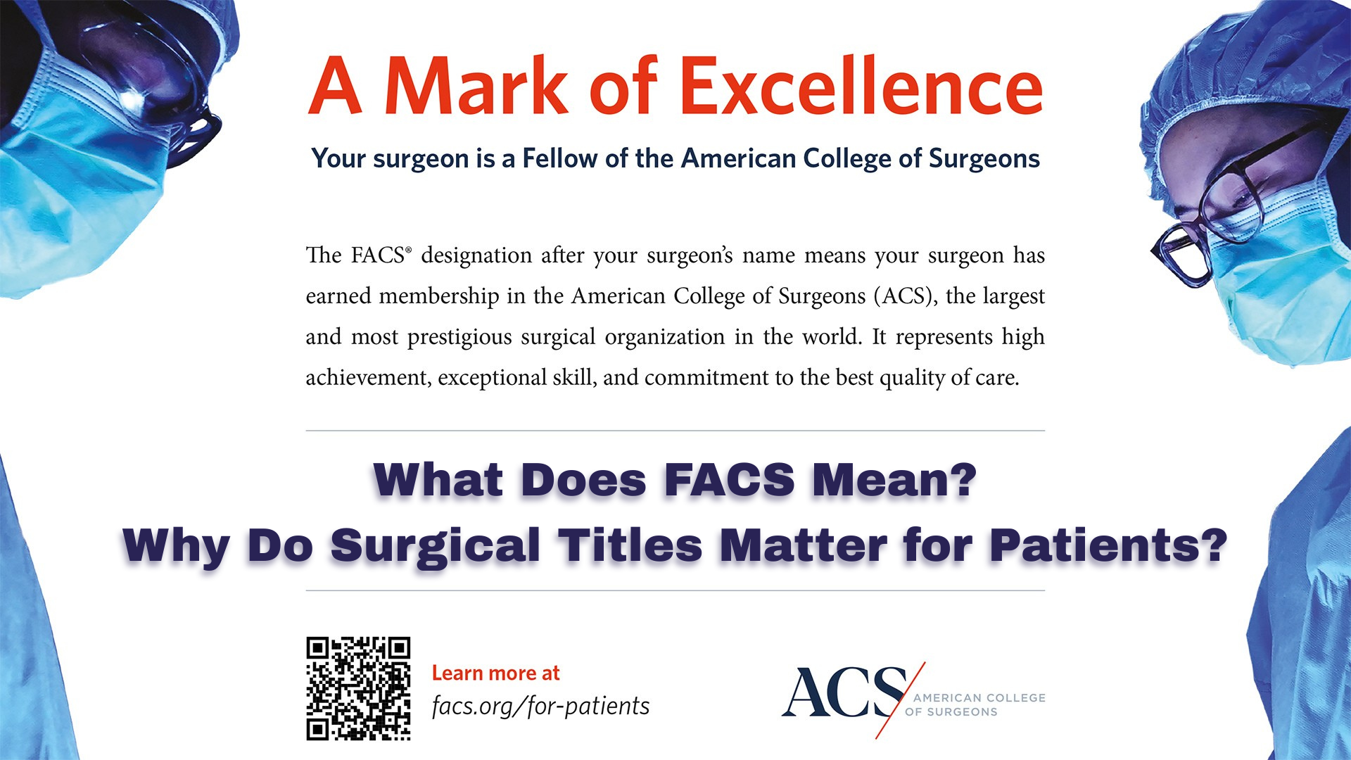 What Does FACS Mean? Why Do Surgical Titles Matter for Patients ...